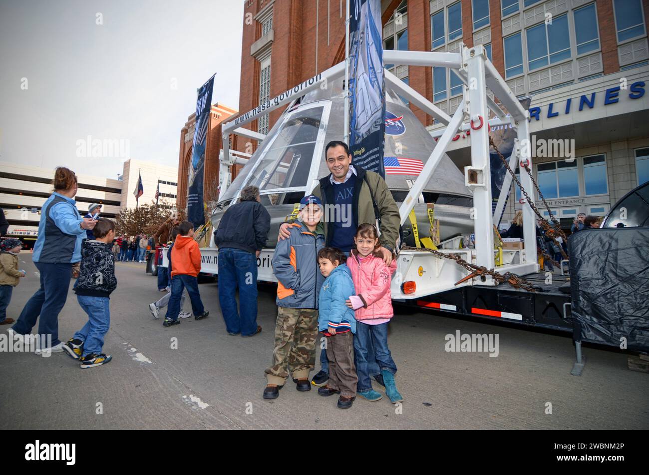 The Orion Pad Abort-1 pathfinder on display at an event outside ...