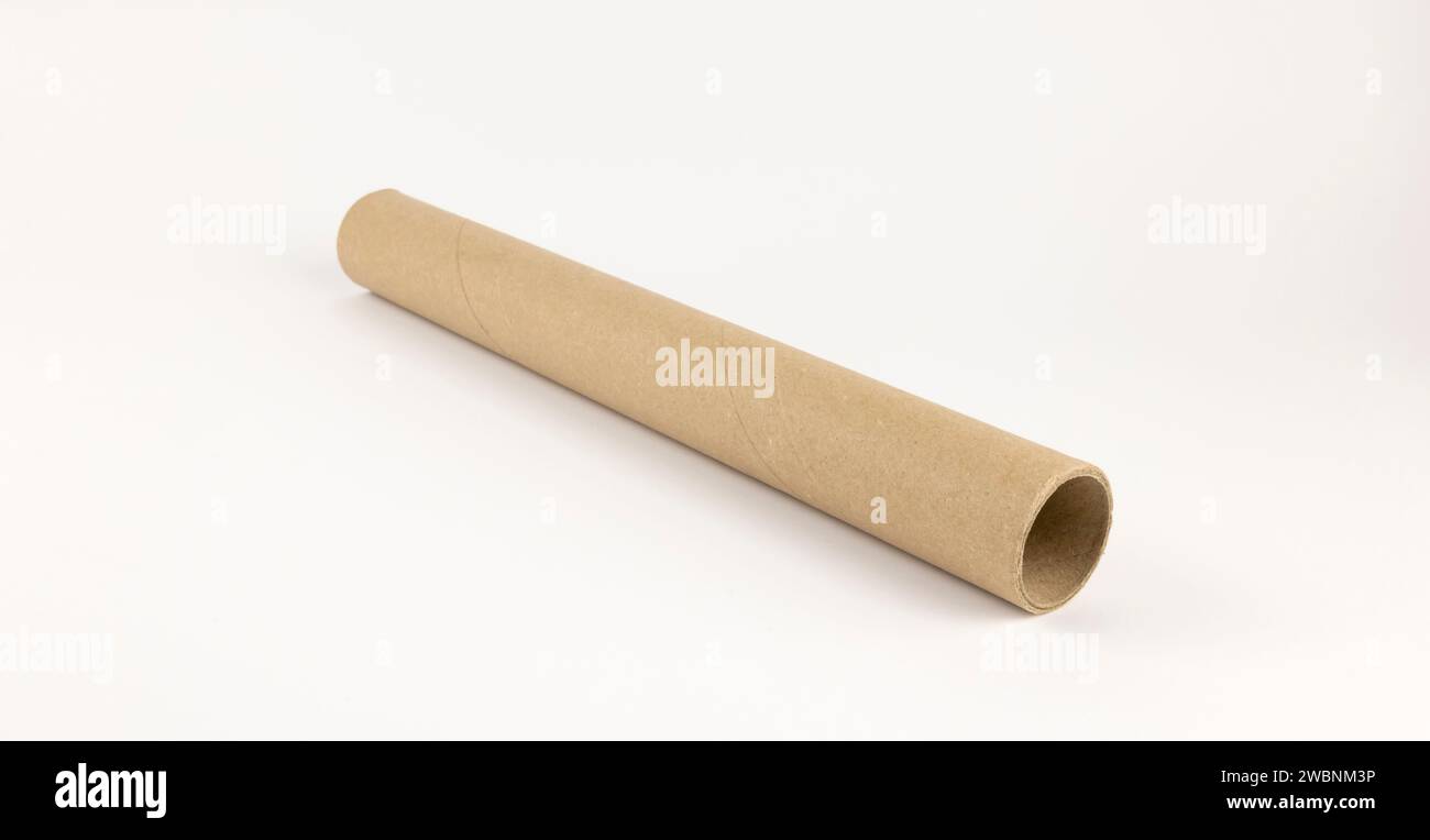 A used empty cardboard roll. A roll of paper towels Stock Photo - Alamy