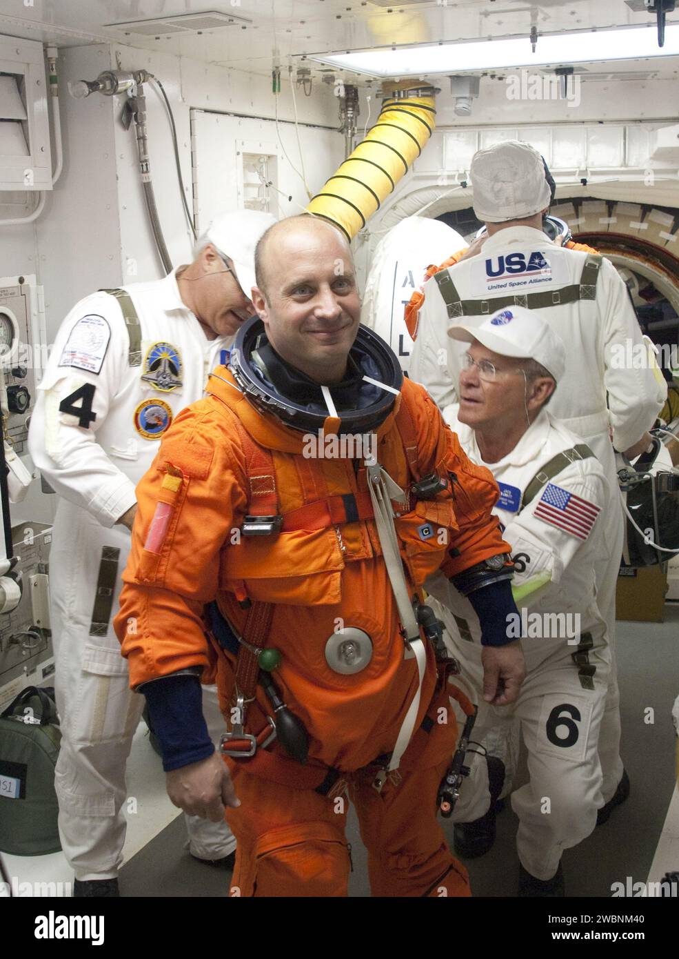 CAPE CANAVERAL, Fla. - In the White Room at Launch Pad 39A at NASA's ...