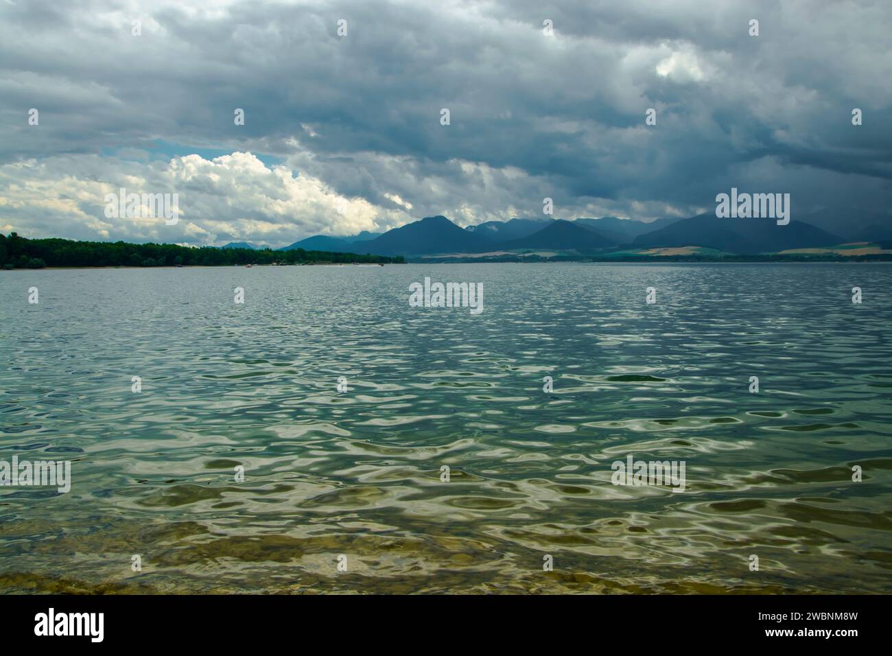 Liptovska Mara - Lake of Liptovsky Mikulas in the Tatra Mountain region ...