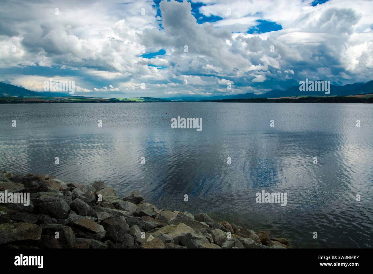 Liptovska Mara - Lake of Liptovsky Mikulas in the Tatra Mountain region ...