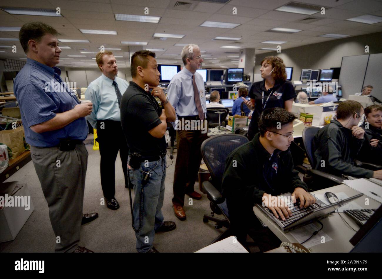 Teams conduct powerup and docking operations for the Sensor Test for ...