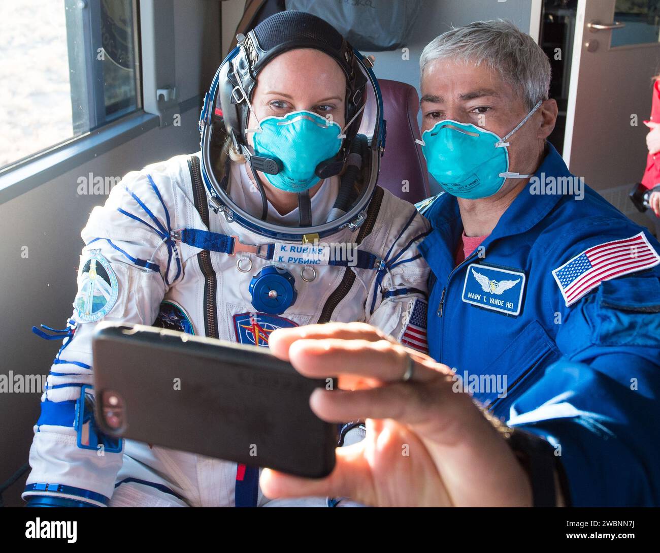Expedition 64 NASA astronaut Kate Rubins and backup crew member NASA ...