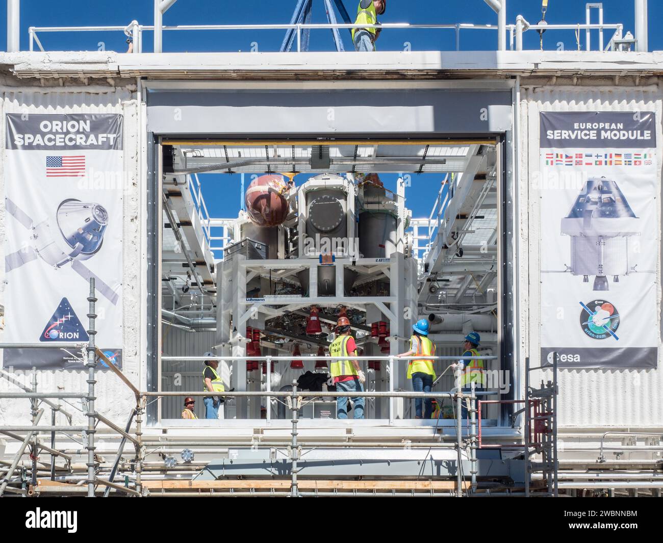 On Feb. 22, engineers successfully install ESA’s European Service ...