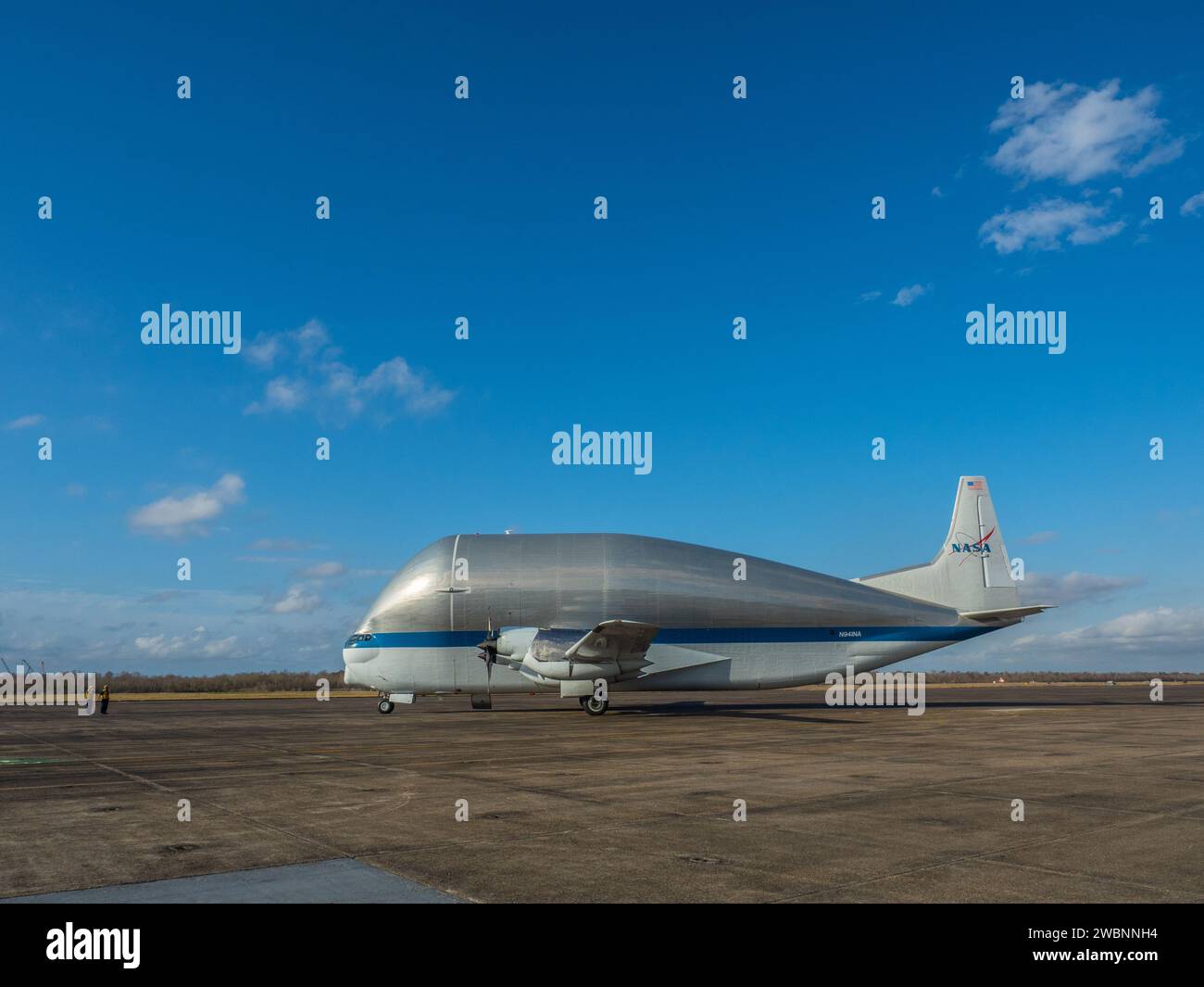 NASA's Super Guppy airplane arrives in New Orleans, Louisiana on Jan ...