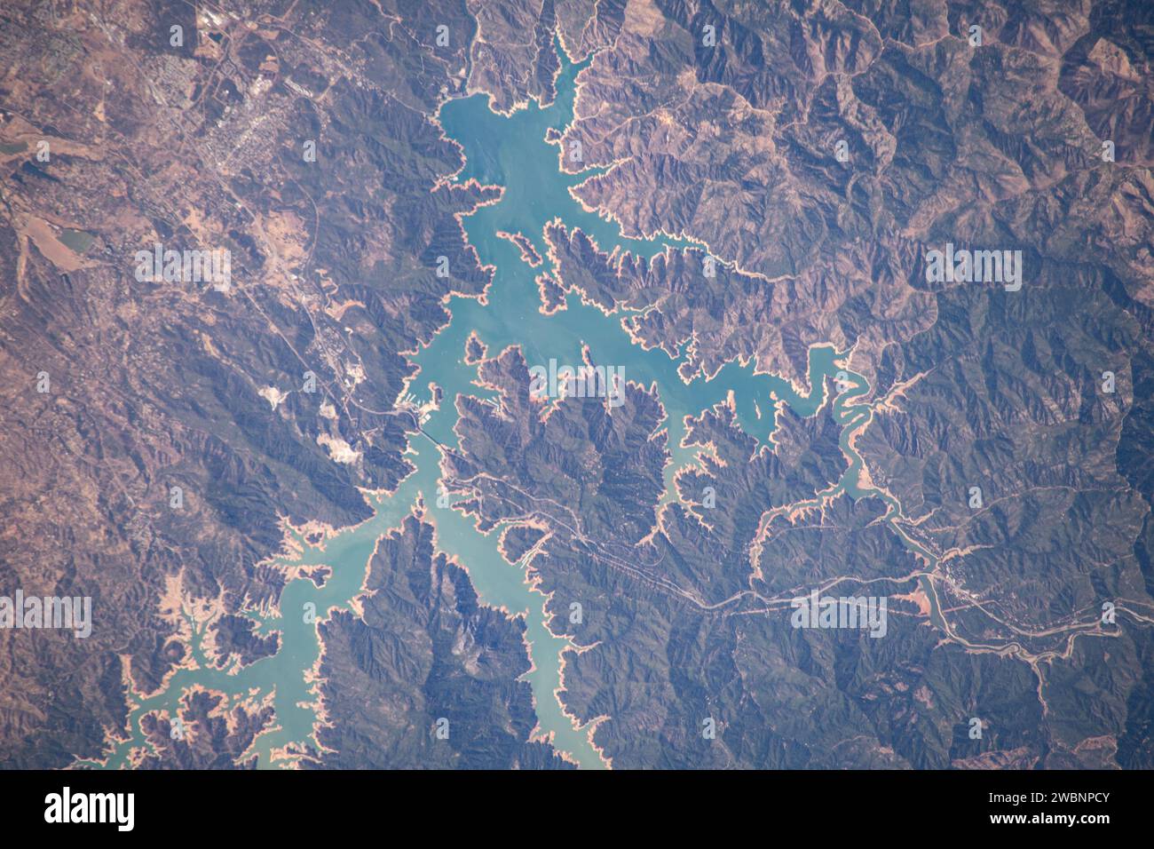 iss063e070632(Aug. 14, 2020) --- Shasta Lake, a reservoir in northern ...