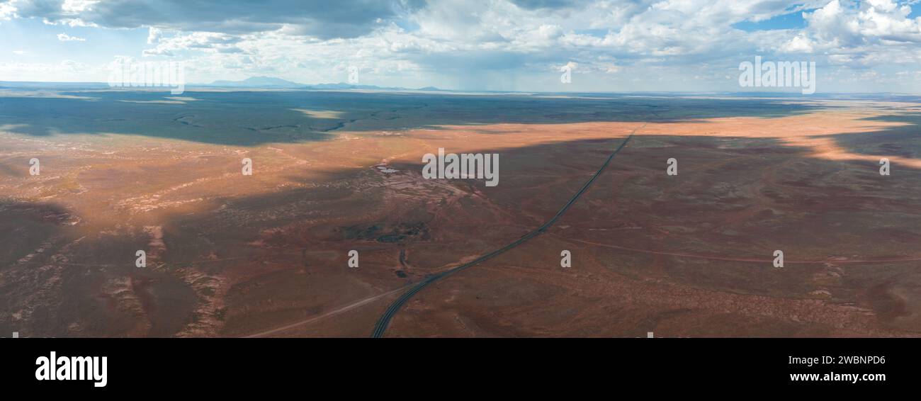 Aerial view of the Meteor Crater Natural Landmark at Arizona Stock ...
