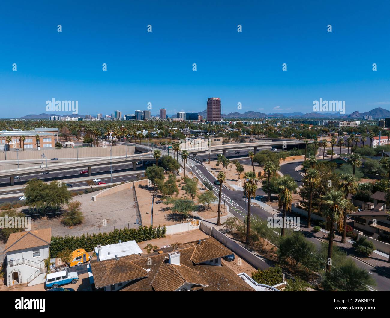 Phoenix city downtown skyline cityscape of Arizona in USA Stock Photo ...