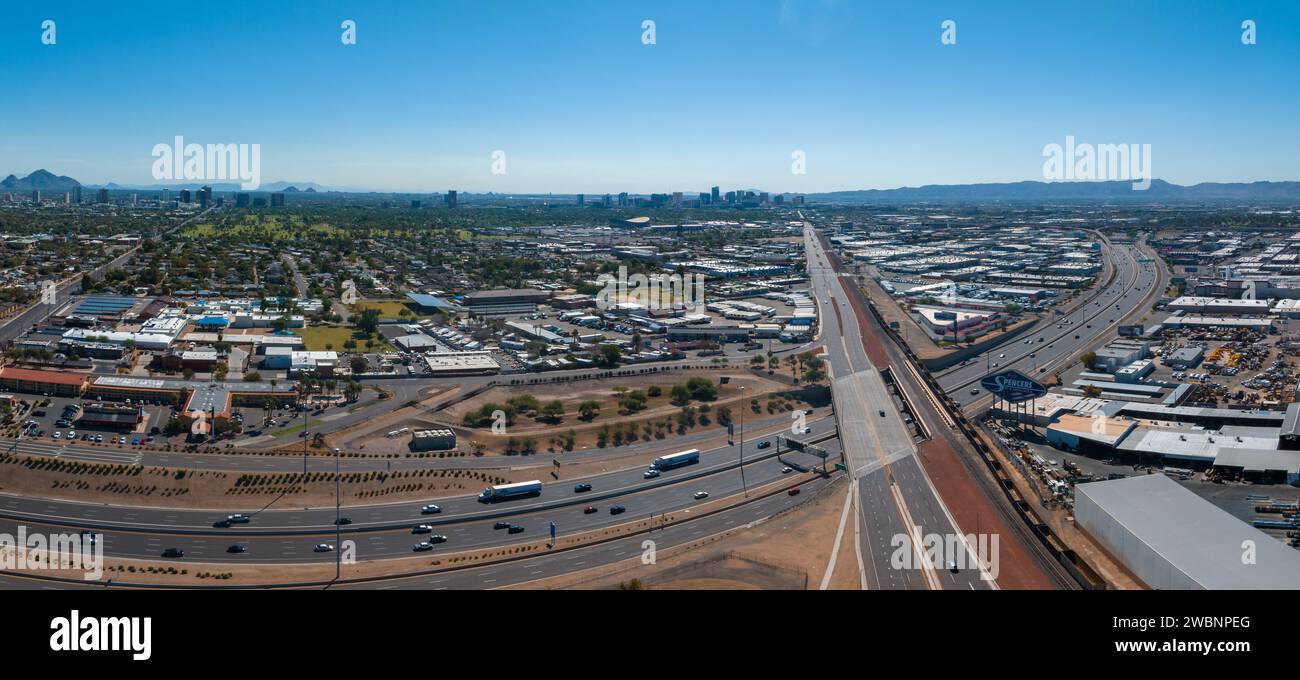 Phoenix highway aerial traffic hi-res stock photography and images - Alamy