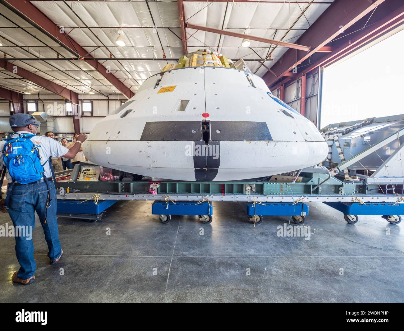 NASA engineers prepare for the test of the Orion spacecraft’s ...