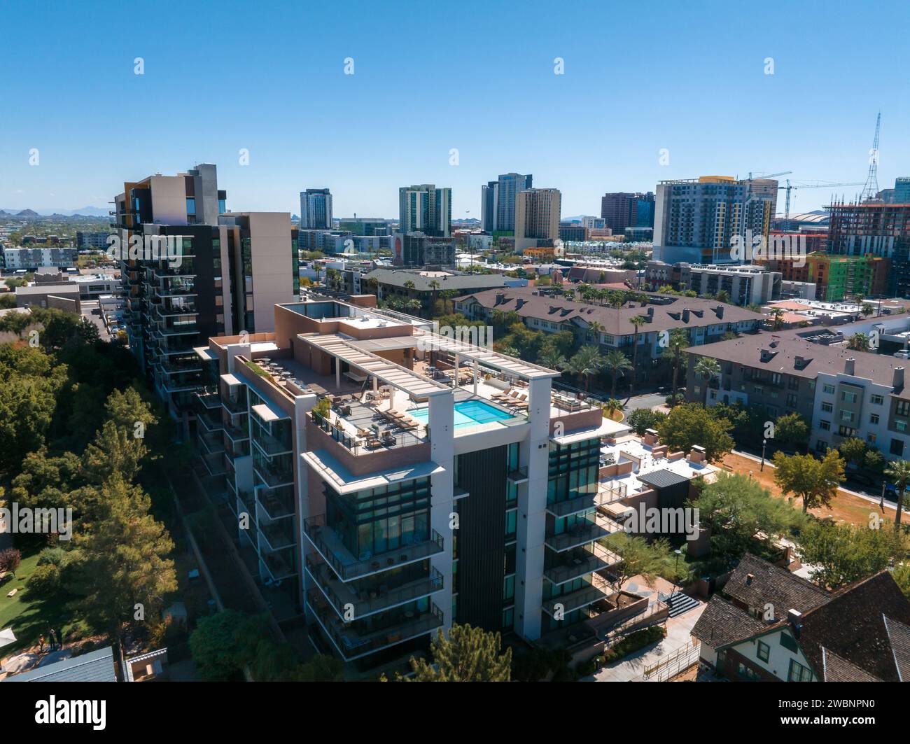 Phoenix city downtown skyline cityscape of Arizona in USA Stock Photo ...