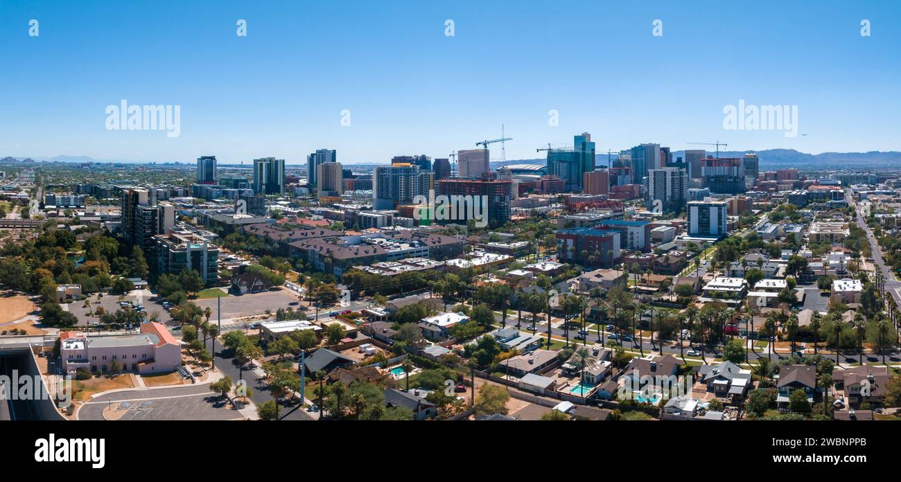 Phoenix city downtown skyline cityscape of Arizona in USA Stock Photo ...