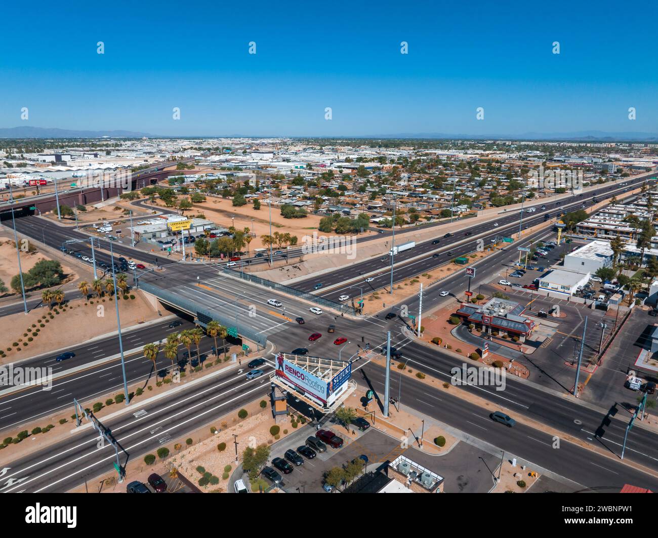 Phoenix highway aerial traffic hi-res stock photography and images - Alamy