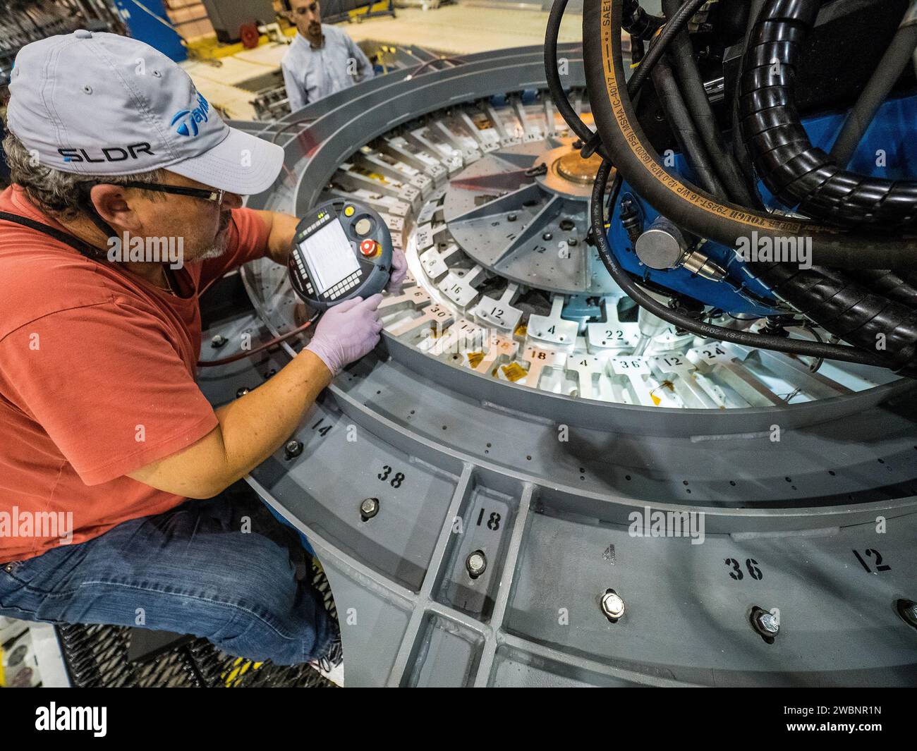First weld of Orion Exploration Mission 1 crew module Stock Photo - Alamy
