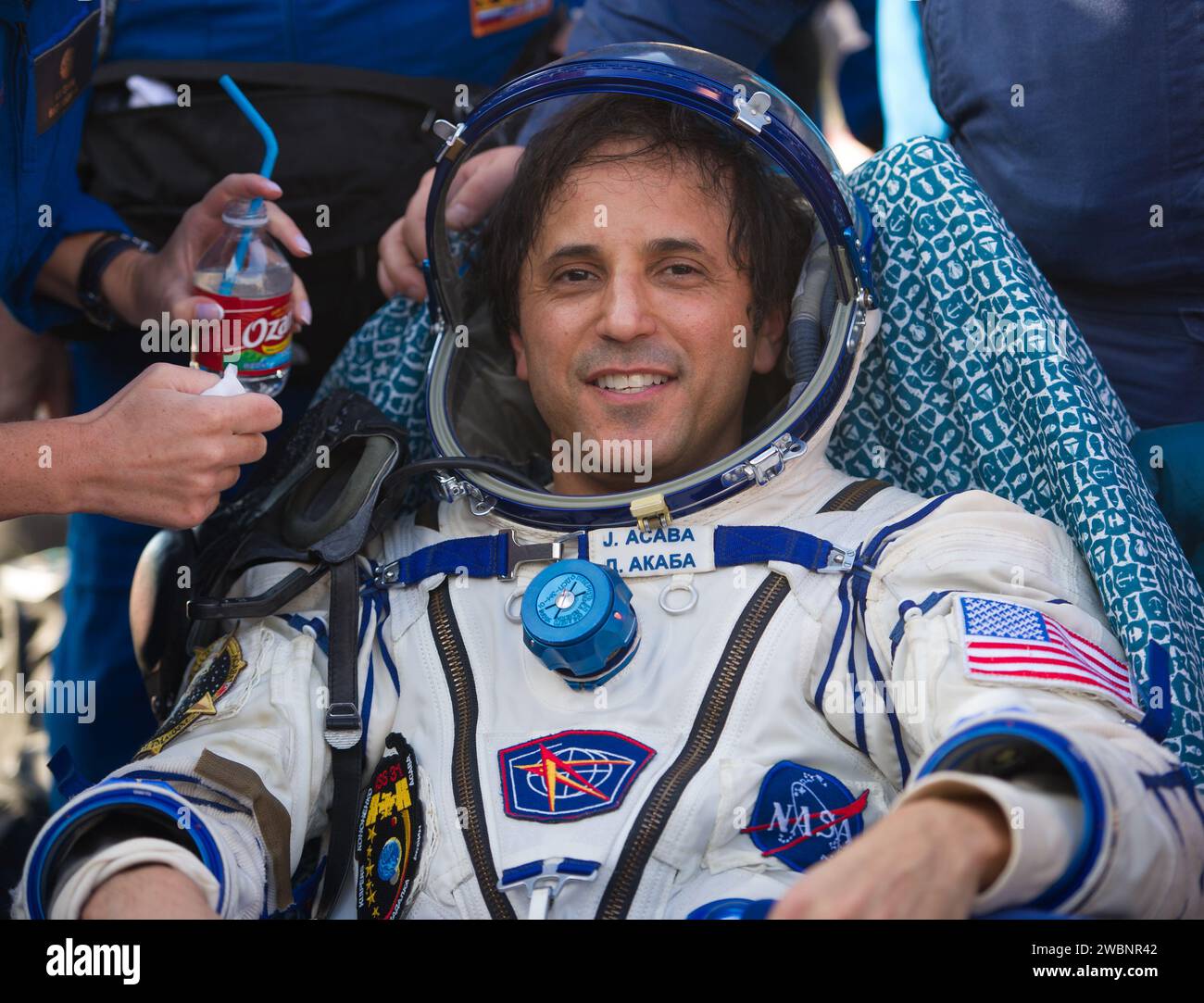 Expedition 32 NASA Flight Engineer Joe Acaba is seen as he rests ...