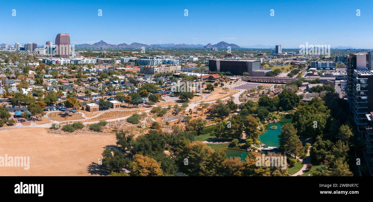 Phoenix city downtown skyline cityscape of Arizona in USA Stock Photo ...