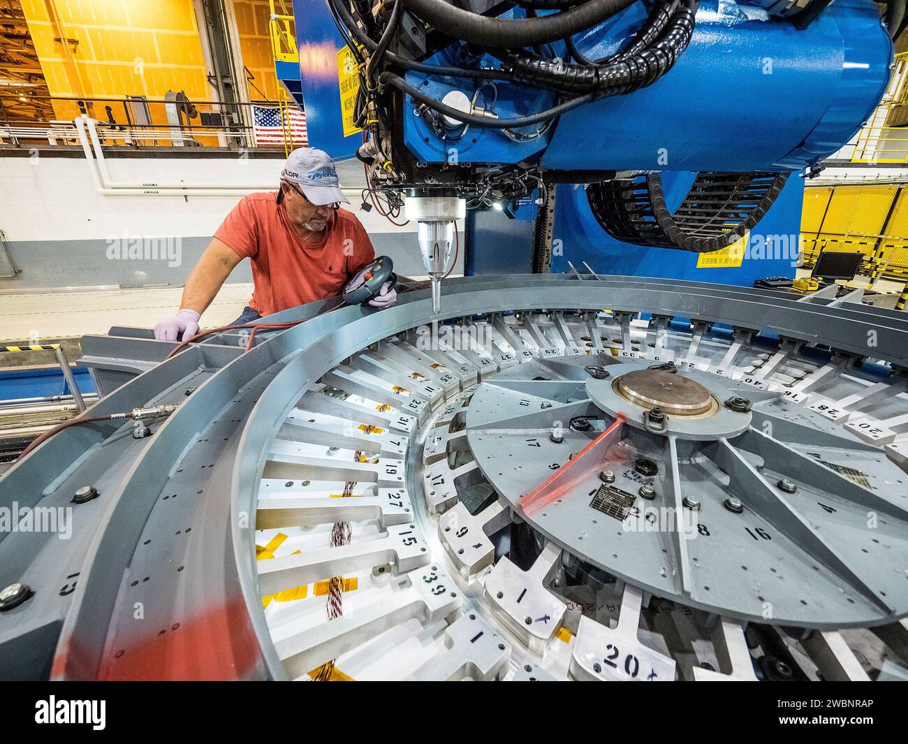 First weld of Orion Exploration Mission 1 crew module Stock Photo - Alamy