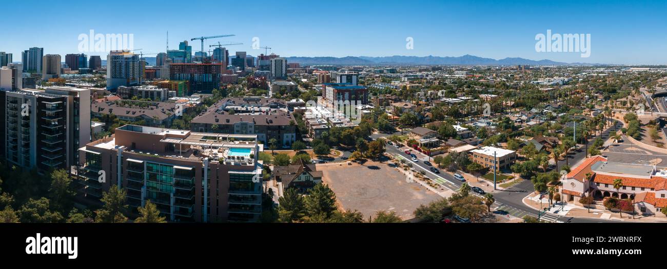 Phoenix city downtown skyline cityscape of Arizona in USA Stock Photo ...
