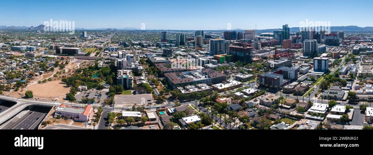 Phoenix city downtown skyline cityscape of Arizona in USA Stock Photo ...