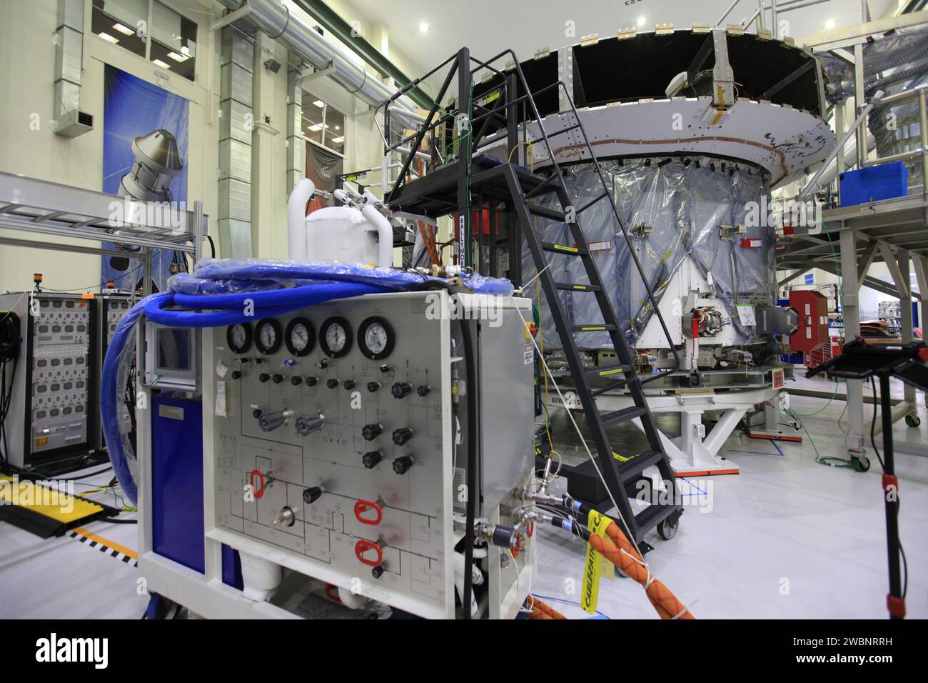 The crew and service module for Artemis I continue preparations for ...