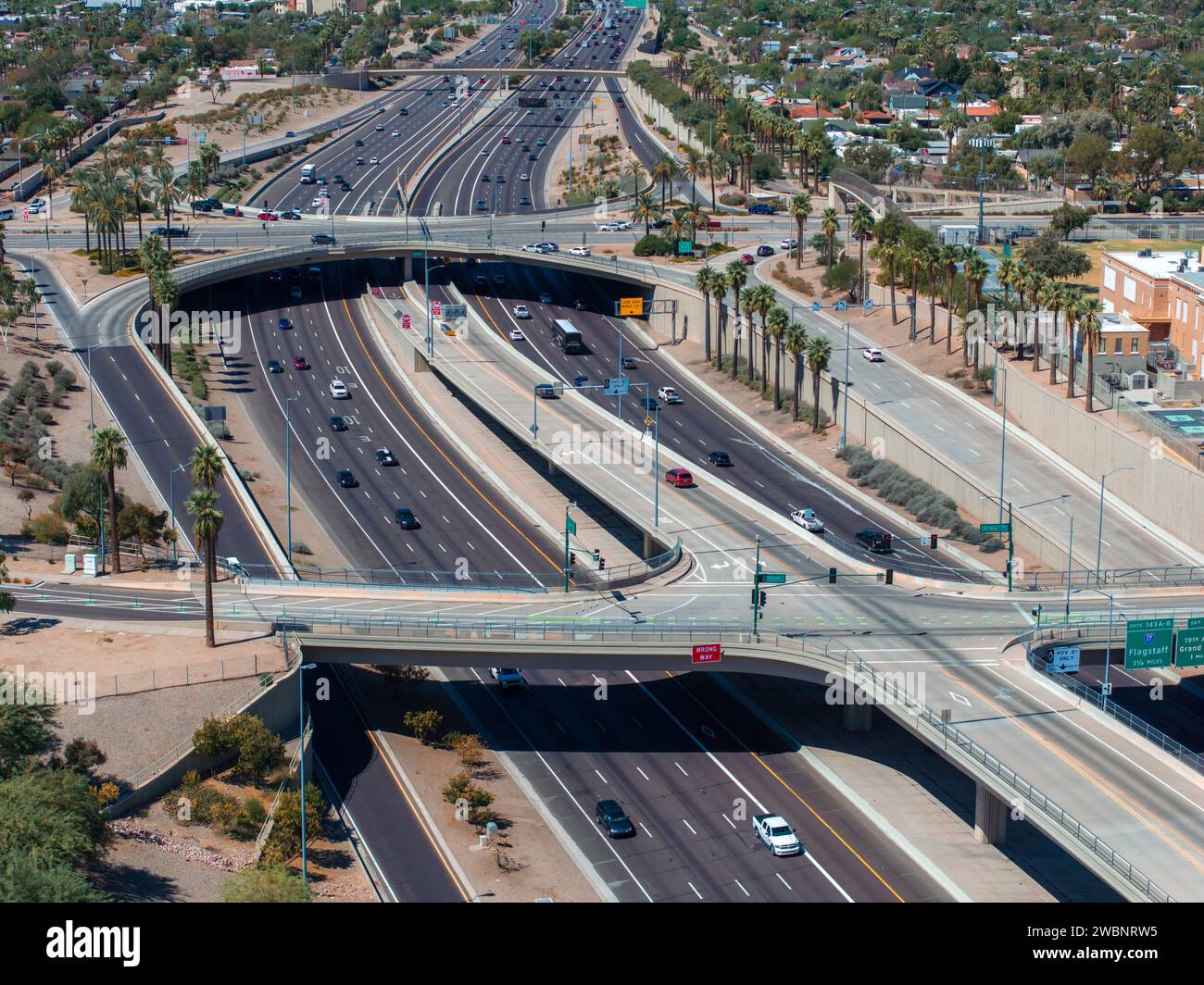 Phoenix highway aerial traffic hi-res stock photography and images - Alamy