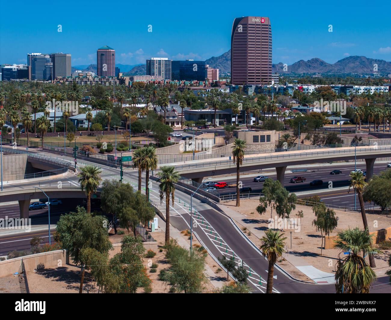Phoenix city downtown skyline cityscape of Arizona in USA Stock Photo ...