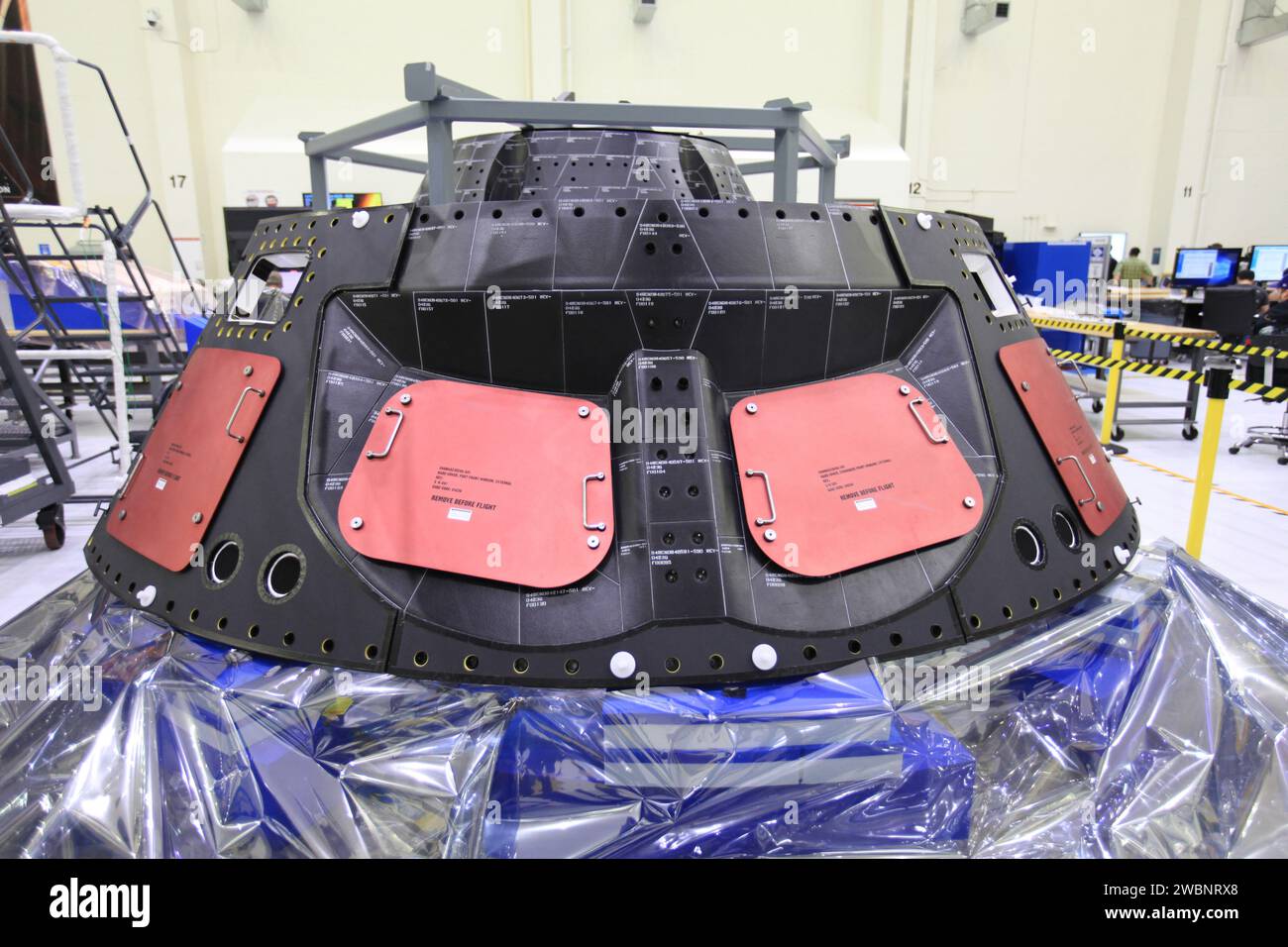 The crew and service module for Artemis I continue preparations for ...