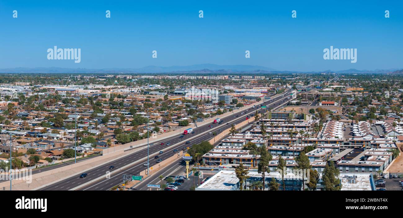 Phoenix city downtown skyline cityscape of Arizona in USA Stock Photo ...