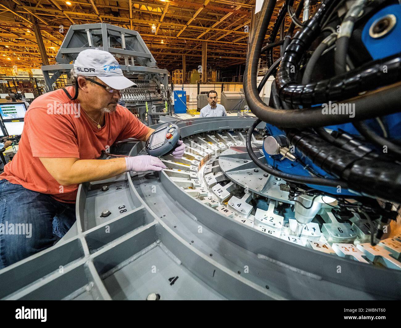 First weld of Orion Exploration Mission 1 crew module Stock Photo - Alamy