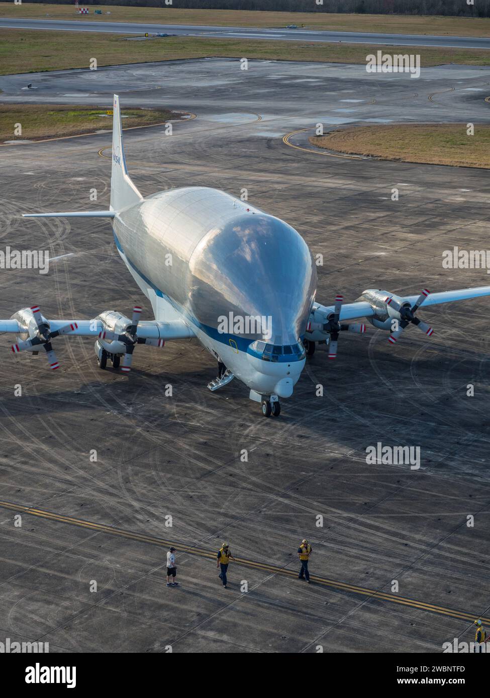 NASA's Super Guppy airplane arrives in New Orleans, Louisiana on Jan ...