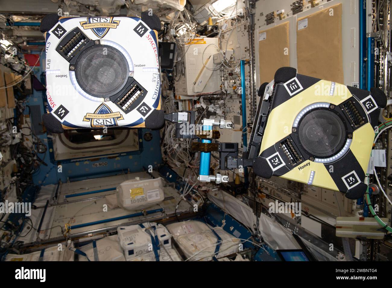 iss070e022889 (Nov. 9, 2023) --- Two Astrobee free-flying robotic ...