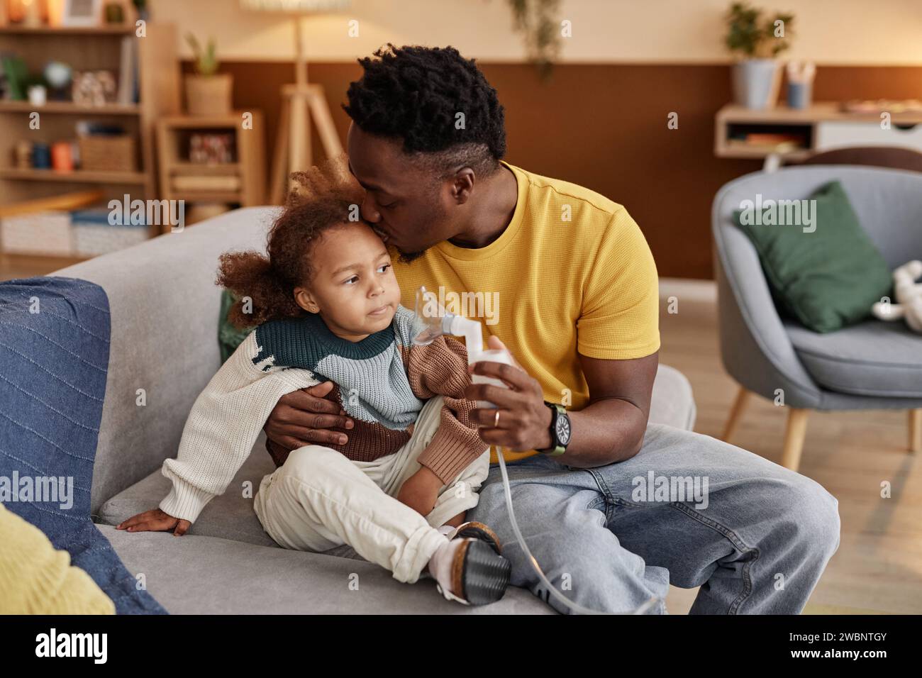 Asthma child and father hi-res stock photography and images - Alamy