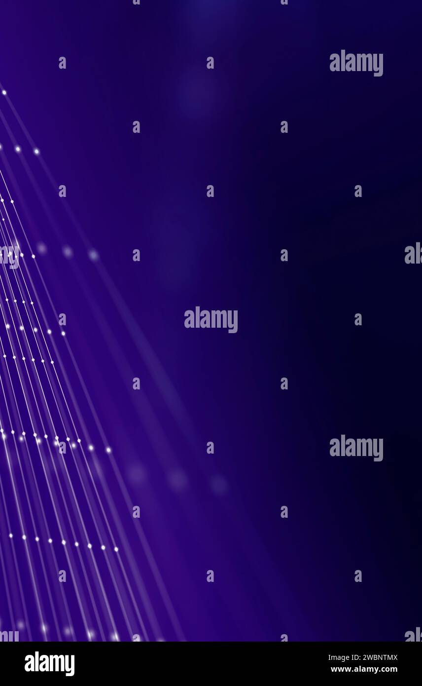 Abstract background of internet speed, connected dots and lines. 3d ...