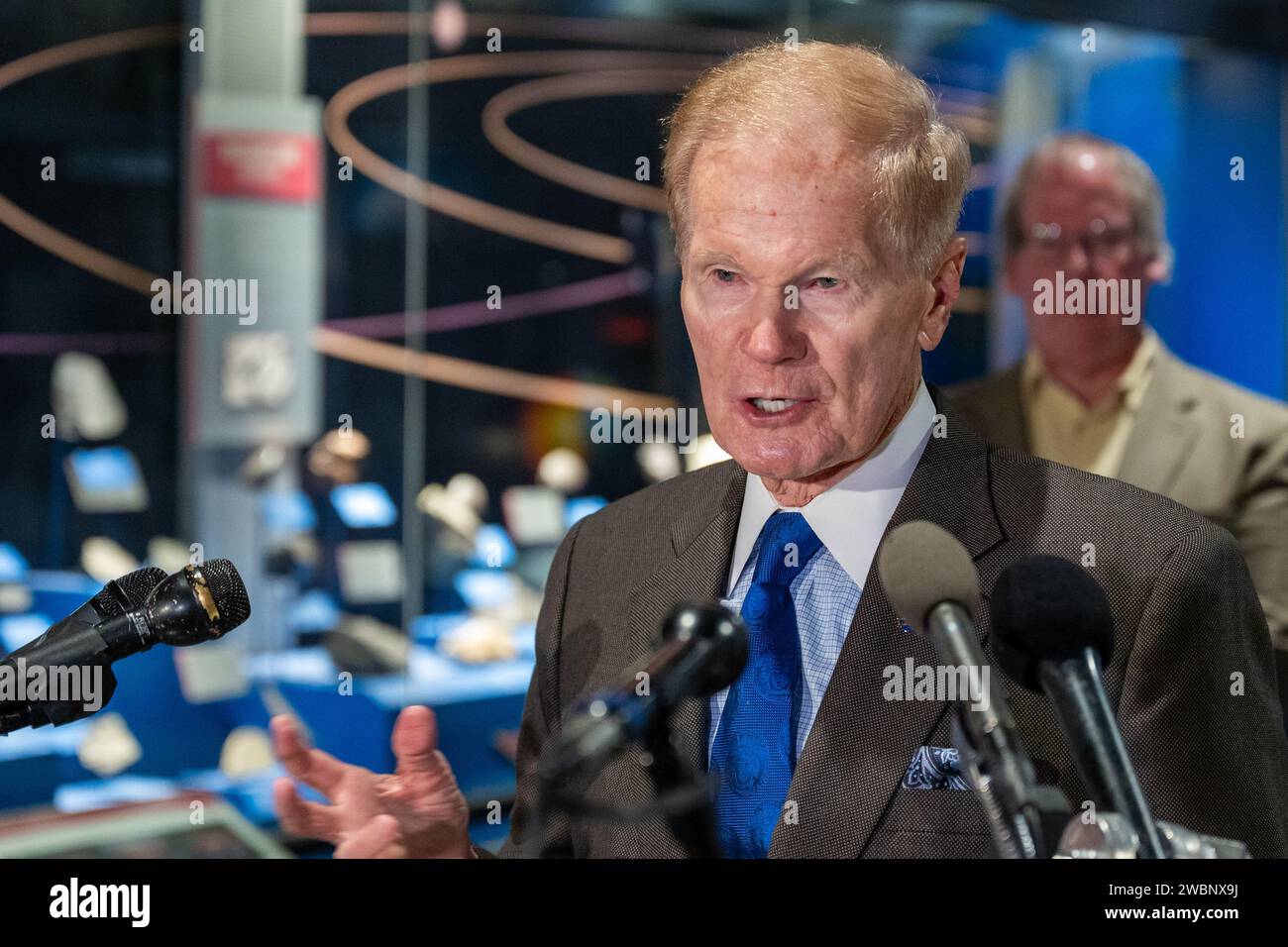 NASA Administrator Bill Nelson delivers remarks during an event to ...