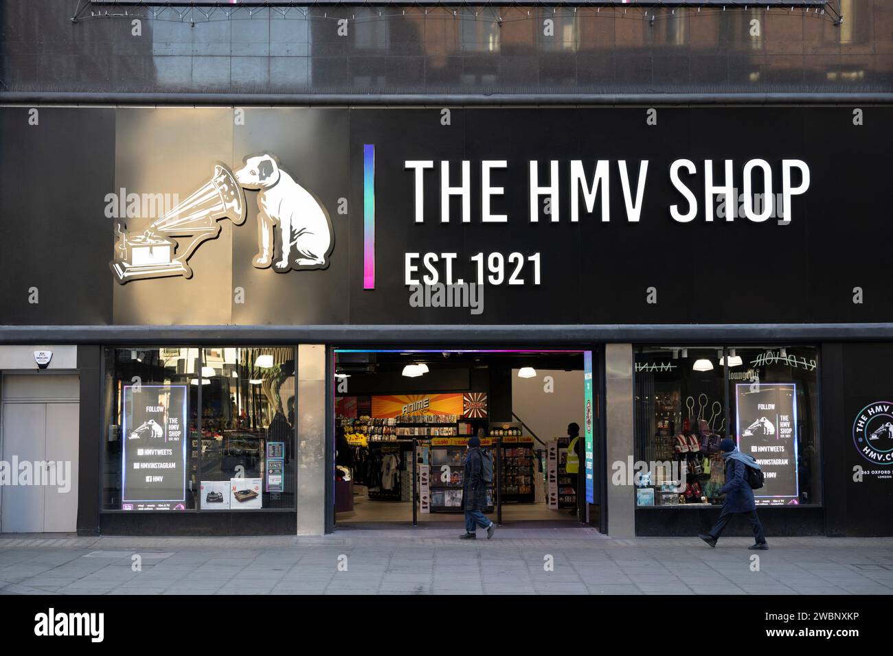 London, UK, 11 January 2024. The original HMV Shop at 363 Oxford Street ...