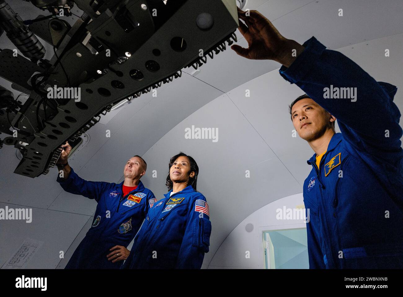 NASA Astronauts Stephanie Wilson, Jonny Kim, and Randy Bresnik take a ...