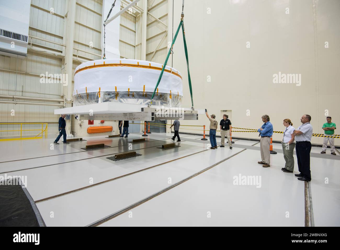The Orion Crew Module Adapter simulator arrives at NASA Glenn's Plum ...