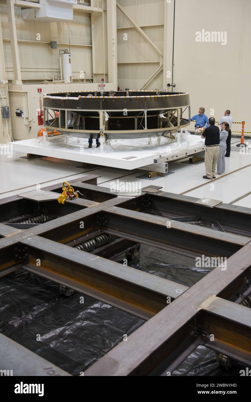 The Orion Crew Module Adapter simulator arrives at NASA Glenn's Plum ...