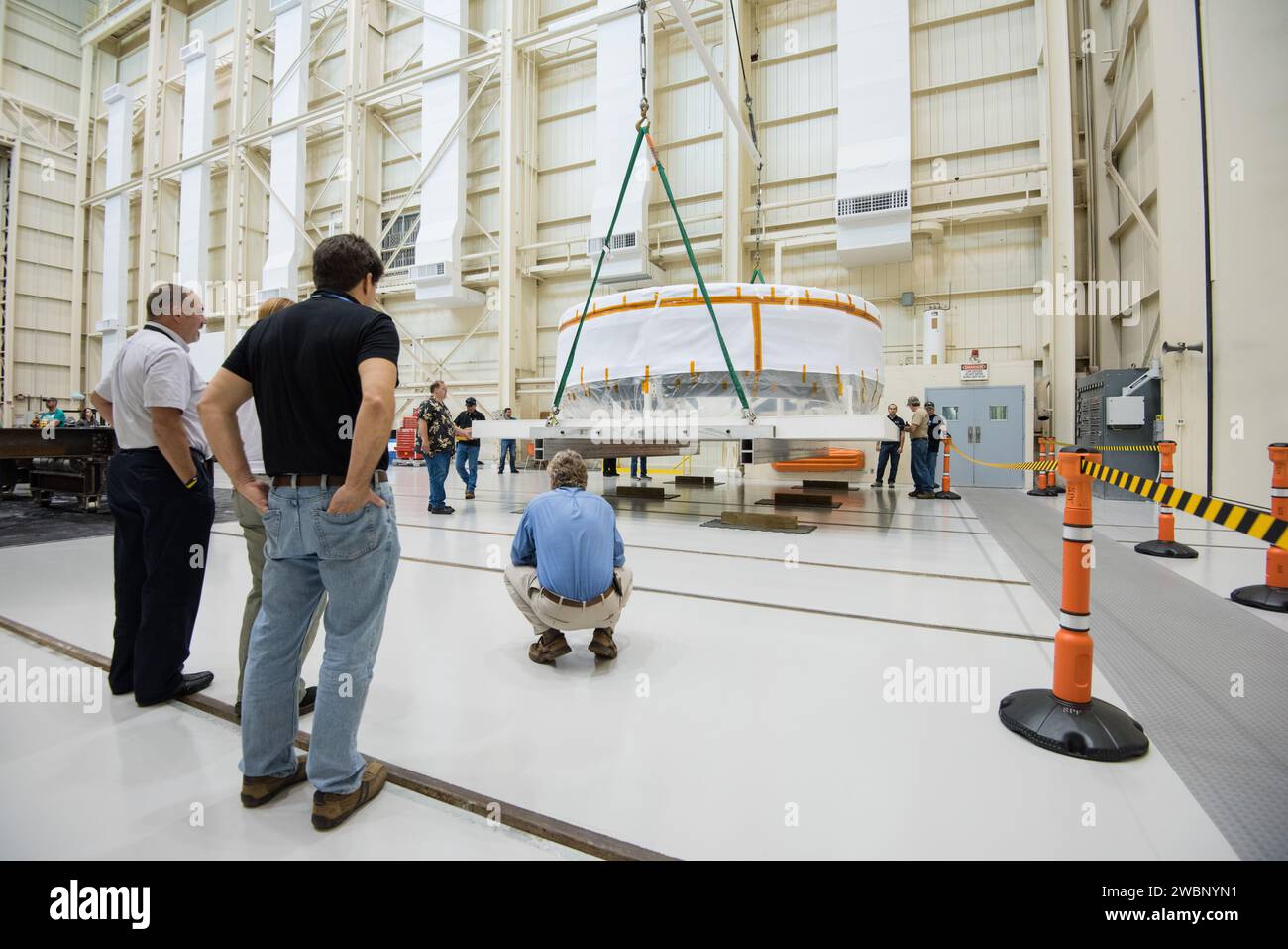 The Orion Crew Module Adapter simulator arrives at NASA Glenn's Plum ...