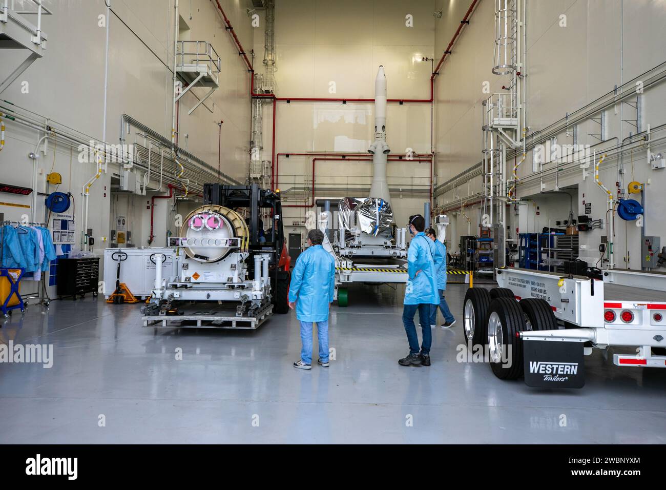 The last of three motors required to assemble the Launch Abort System for NASA’s Artemis II ...