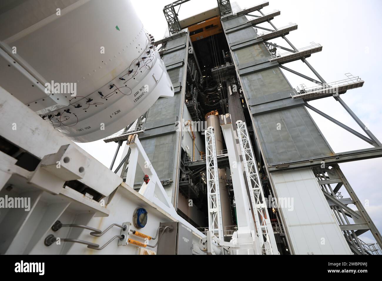The second of four solid rocket boosters (SRB) for the United Launch ...