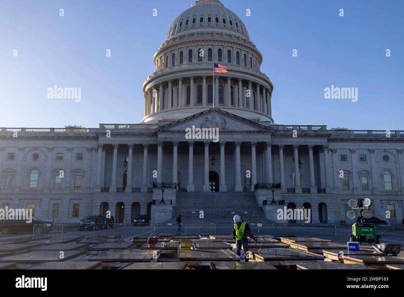 Washington, District Of Columbia, USA. 11th Jan, 2024. A waterproofing ...