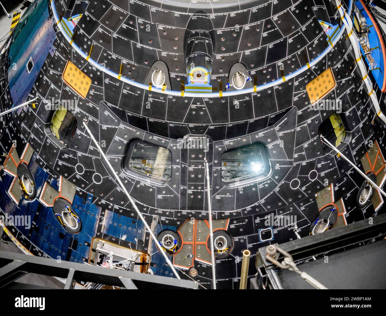 The Orion crew module for Artemis I, shown here on May 2, 2019 ...