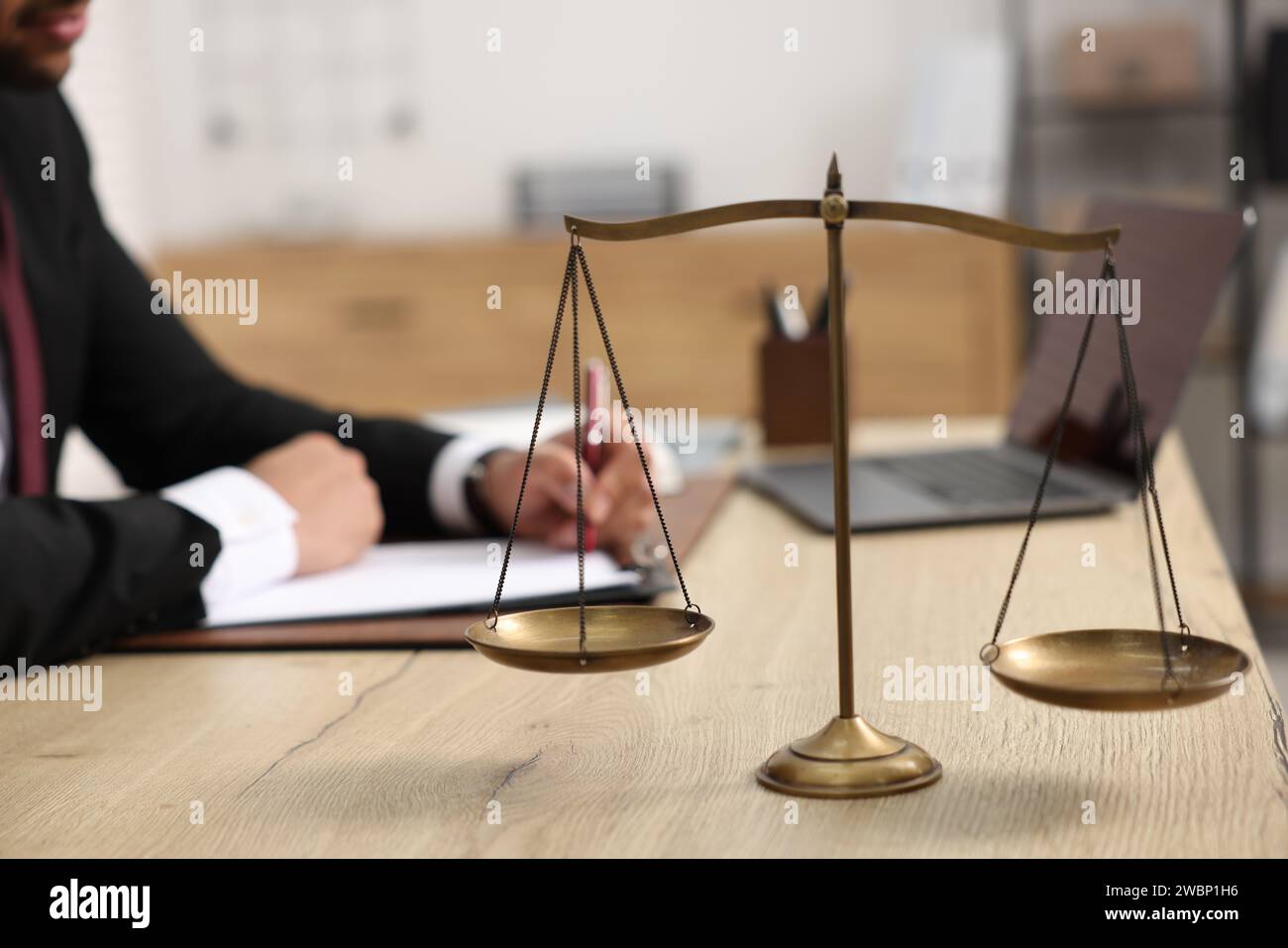 Lawyer judge working scales office hi-res stock photography and images ...