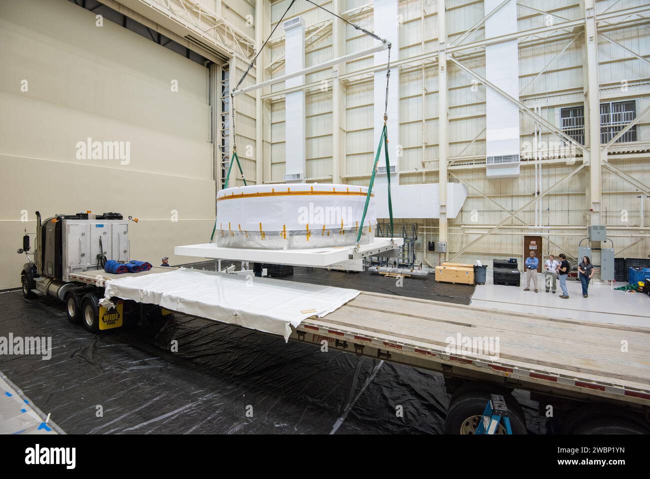 The Orion Crew Module Adapter simulator arrives at NASA Glenn's Plum ...