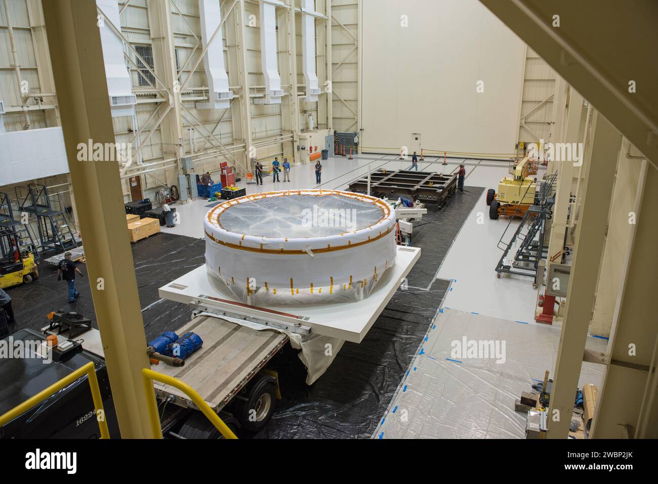 The Orion Crew Module Adapter simulator arrives at NASA Glenn's Plum ...