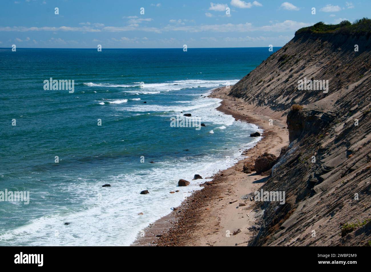 Beach cliff at Clay Head, Clay Head Preserve, Block Island, Rhode ...