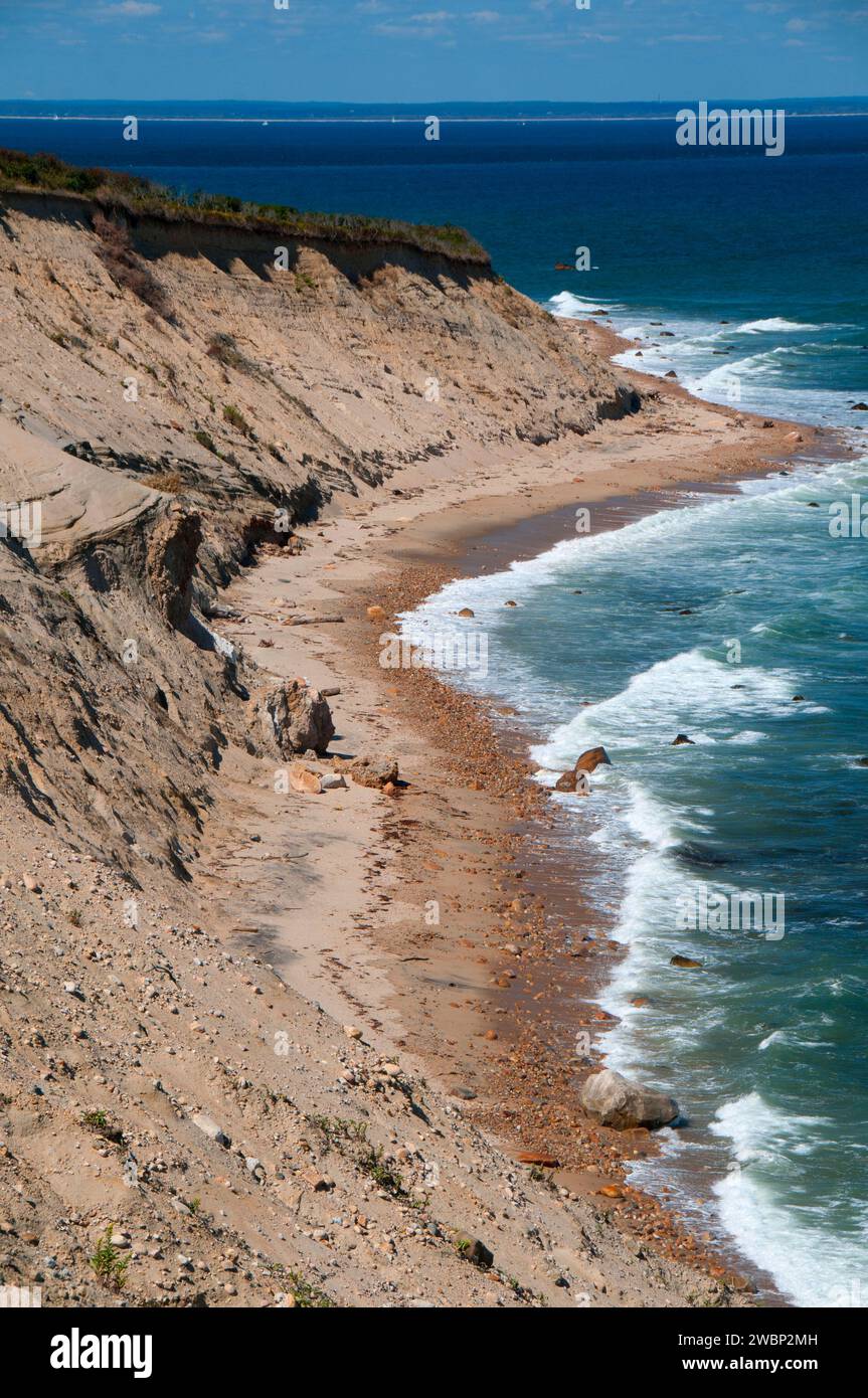 Beach cliff at Clay Head, Clay Head Preserve, Block Island, Rhode ...