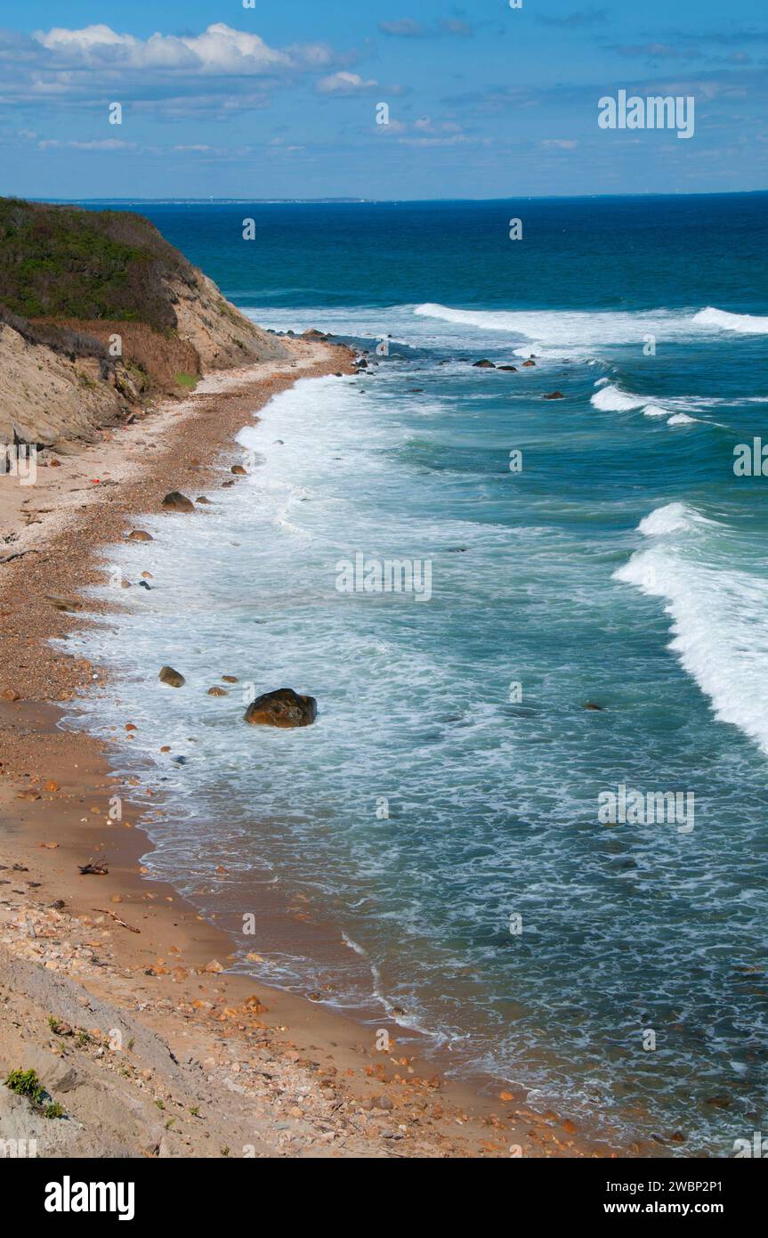 Beach cliff at Clay Head, Clay Head Preserve, Block Island, Rhode ...