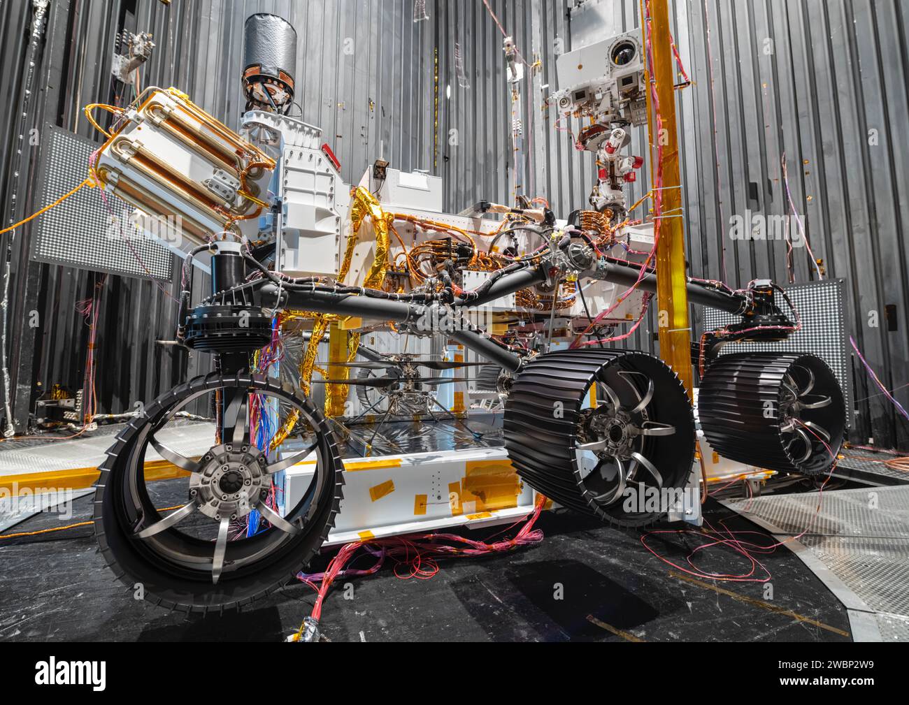 In this photo taken on Oct. 1, 2019, the Mars 2020 Perseverance rover ...